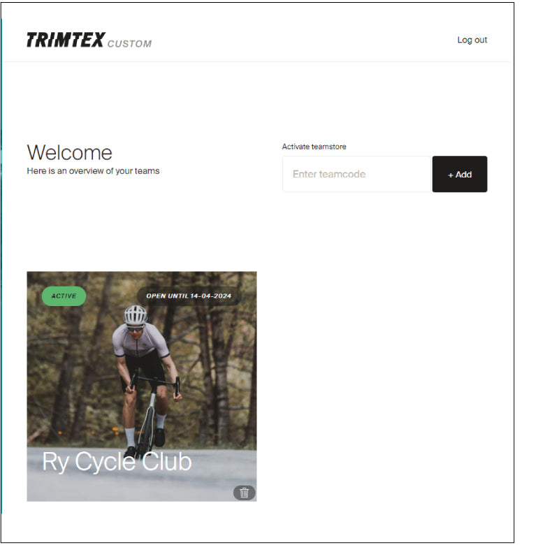 Log in via code | Trimtex
